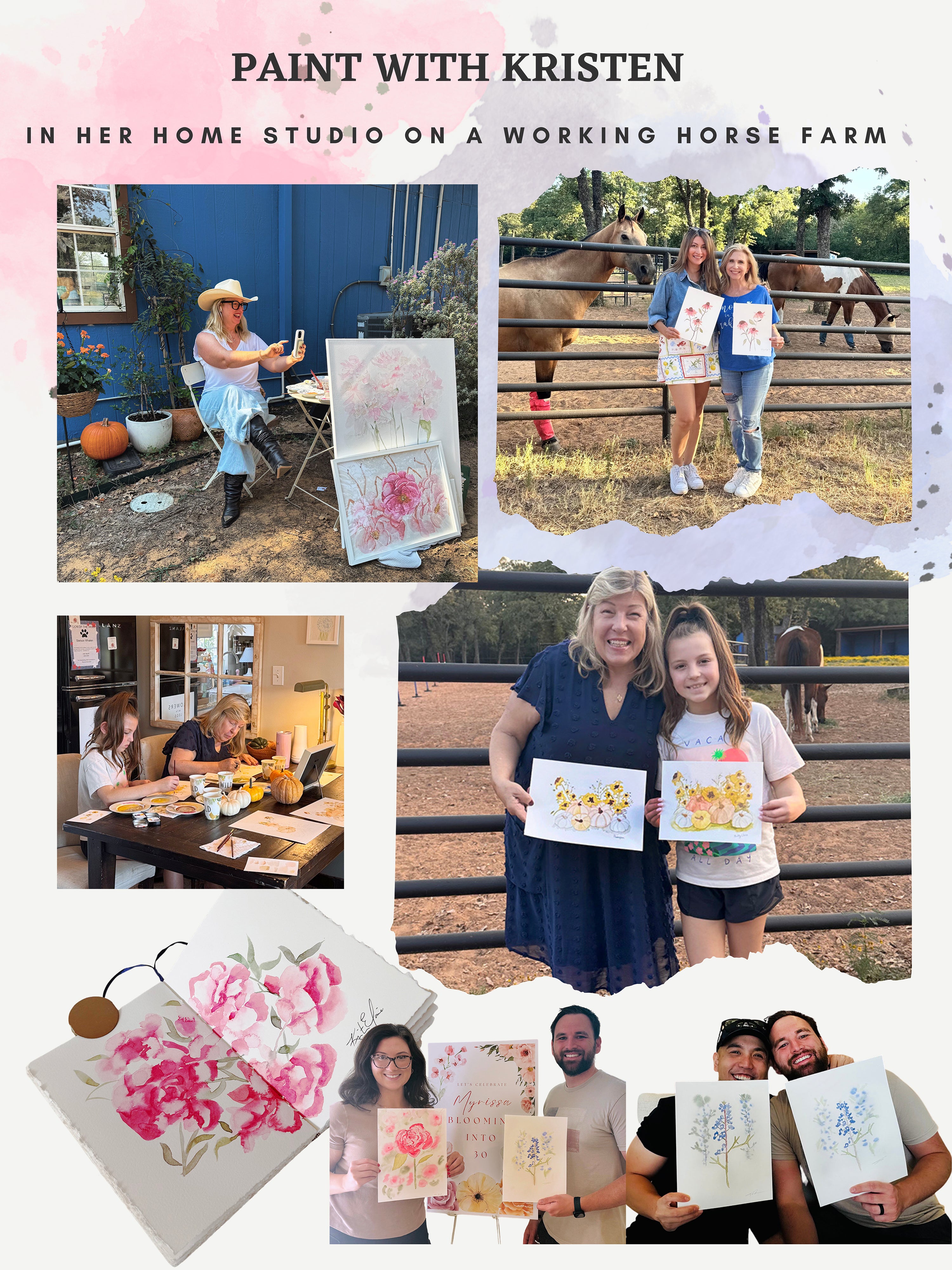 Two Hour Painting Class with Kristen – Flowers With Legs
